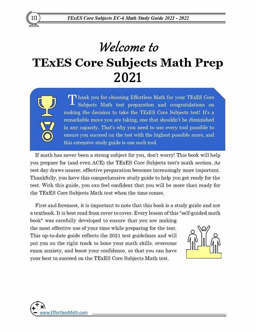 TExES Core Subjects EC-6 Math Study Guide: Step-By-Step Guide to ...