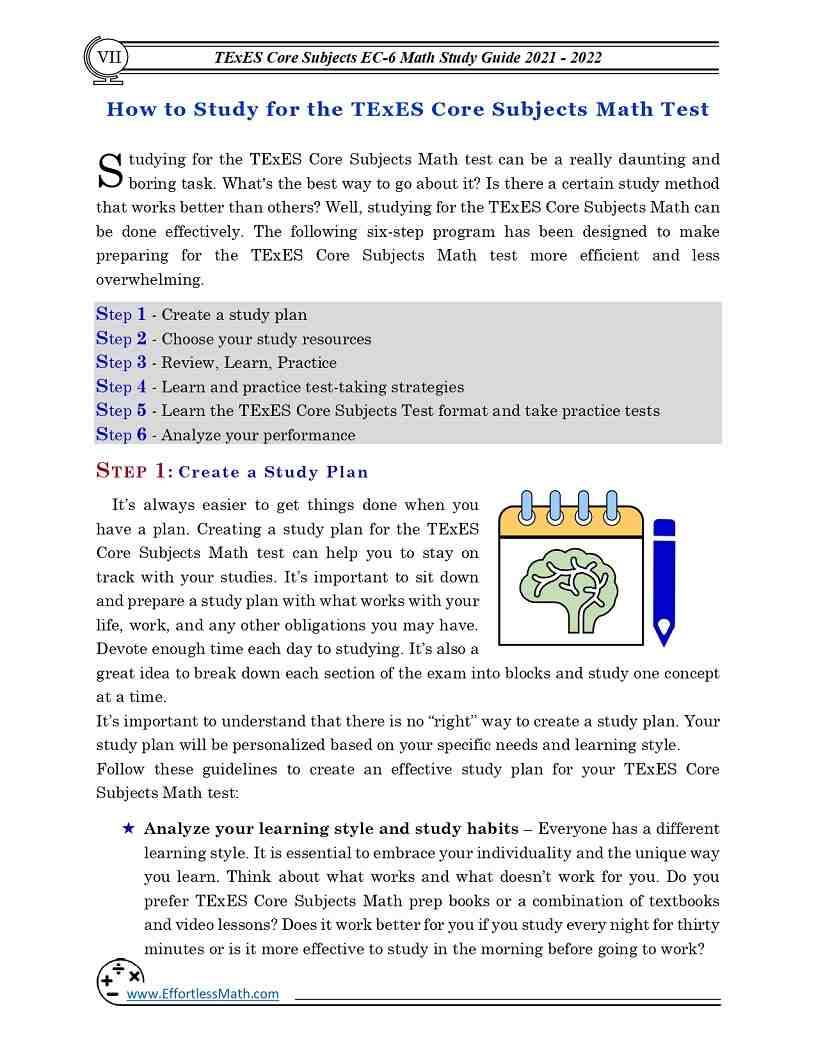 TExES Core Subjects EC-6 Math Study Guide: Step-By-Step Guide to ...