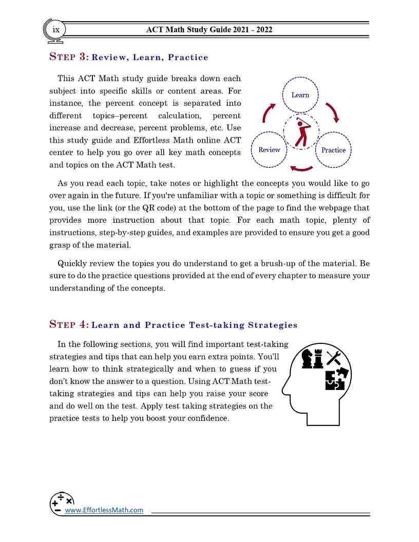 ACT Math Study Guide: Step-By-Step Guide to Preparing for the ACT Math ...