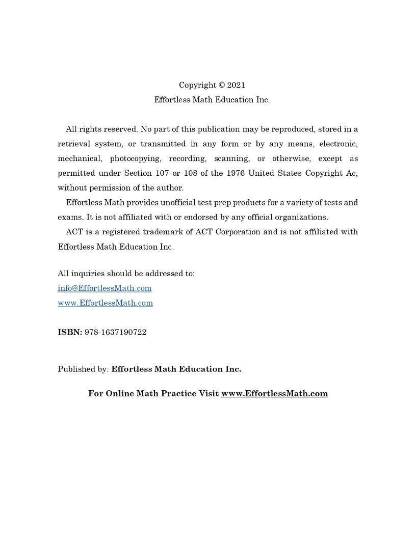 ACT Math in 30 Days: The Most Effective ACT Math Crash Course ...