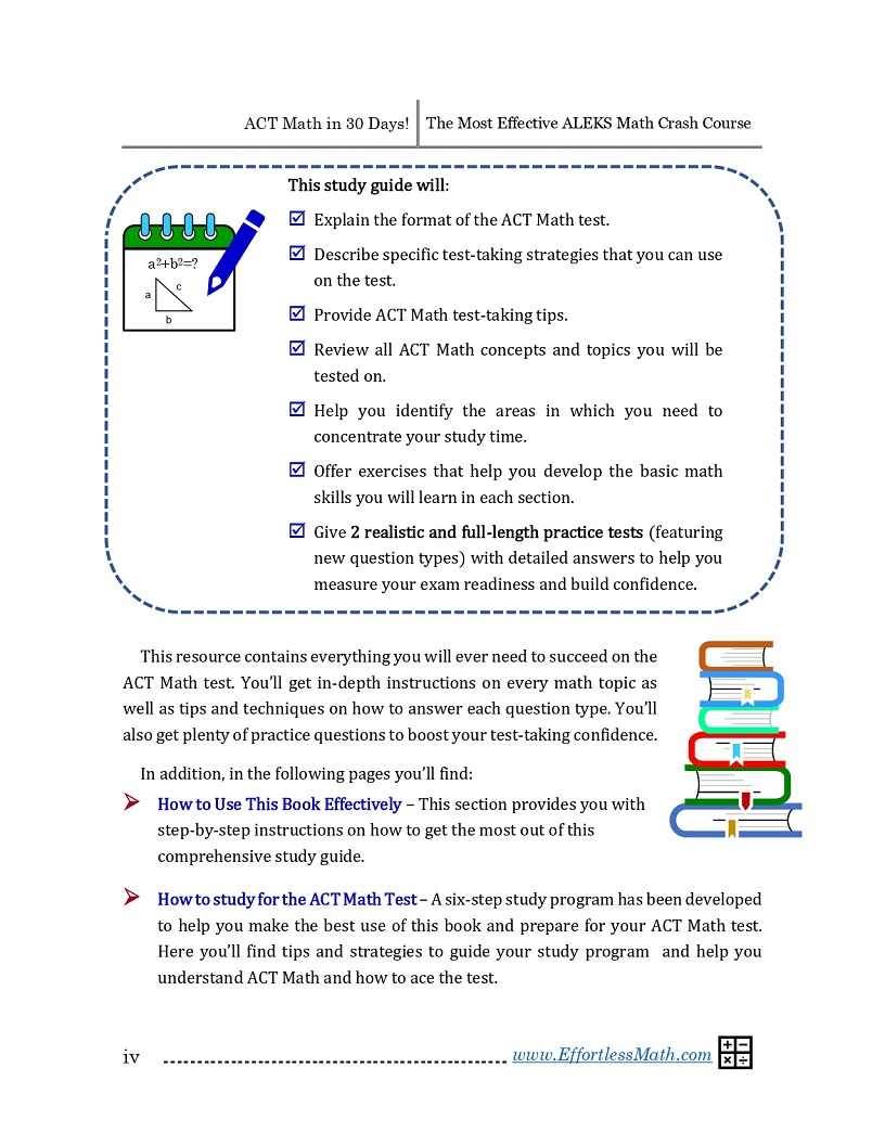 ACT Math in 30 Days: The Most Effective ACT Math Crash Course ...