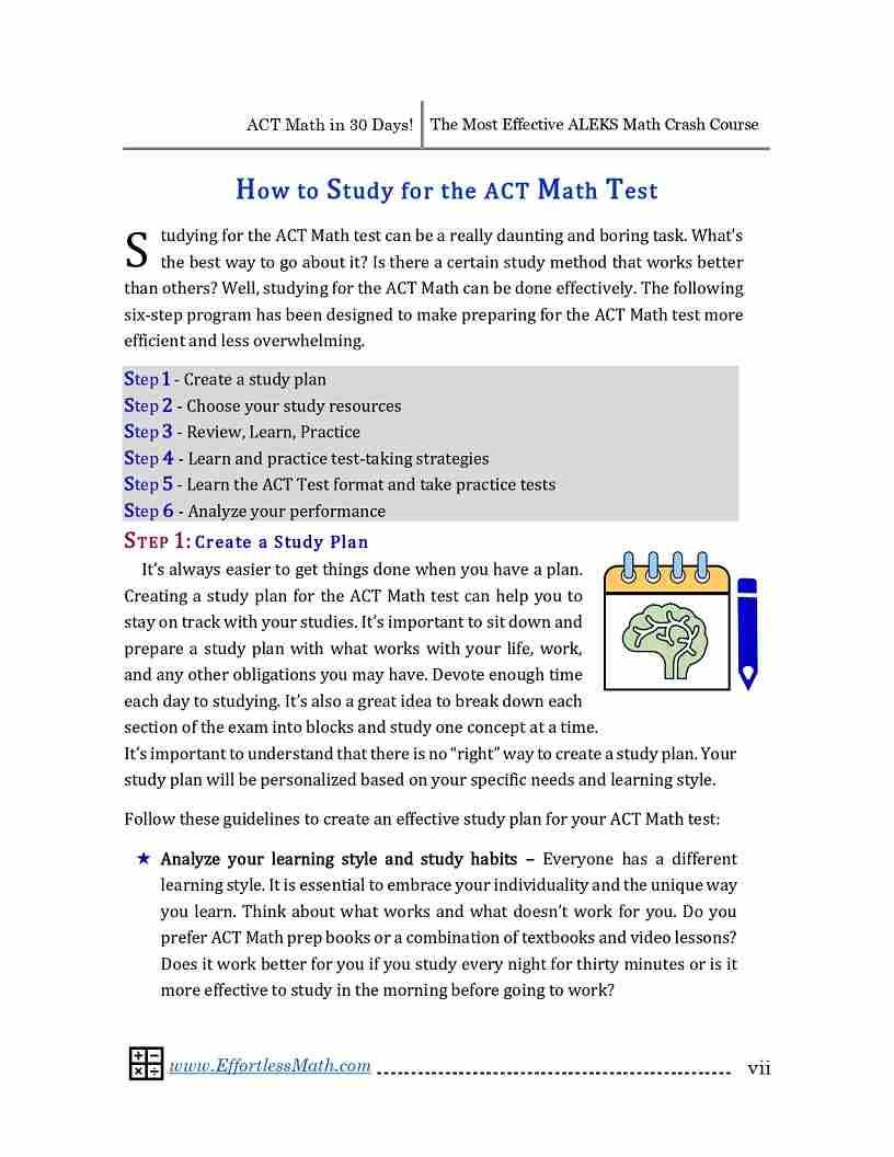 ACT Math in 30 Days: The Most Effective ACT Math Crash Course ...