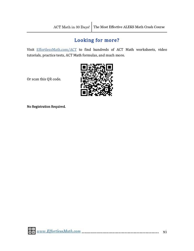 ACT Math in 30 Days: The Most Effective ACT Math Crash Course ...