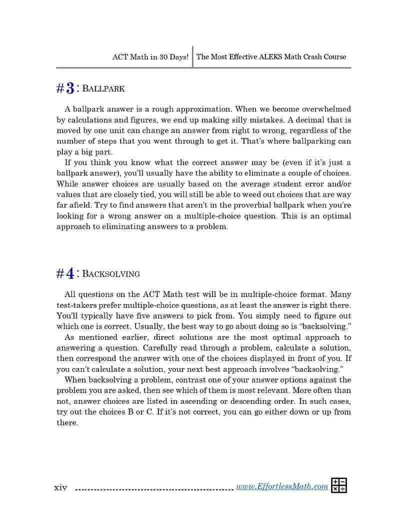 ACT Math in 30 Days: The Most Effective ACT Math Crash Course ...