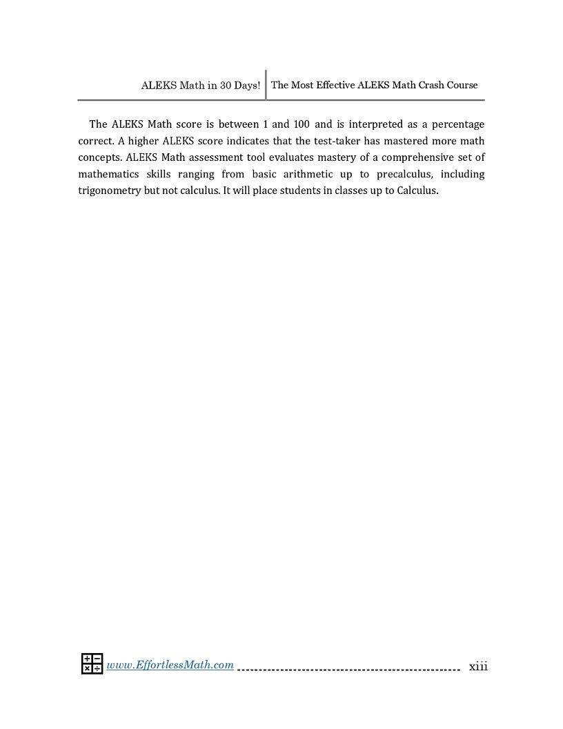 ALEKS Math in 30 Days: The Most Effective ALEKS Math Crash Course ...