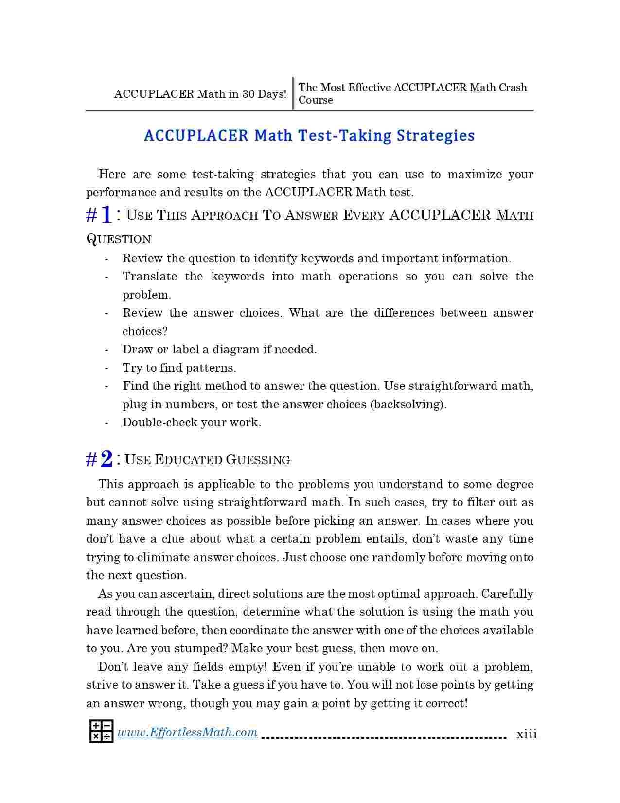 ACCUPLACER Math in 30 Days: The Most Effective ACCUPLACER Math Crash ...
