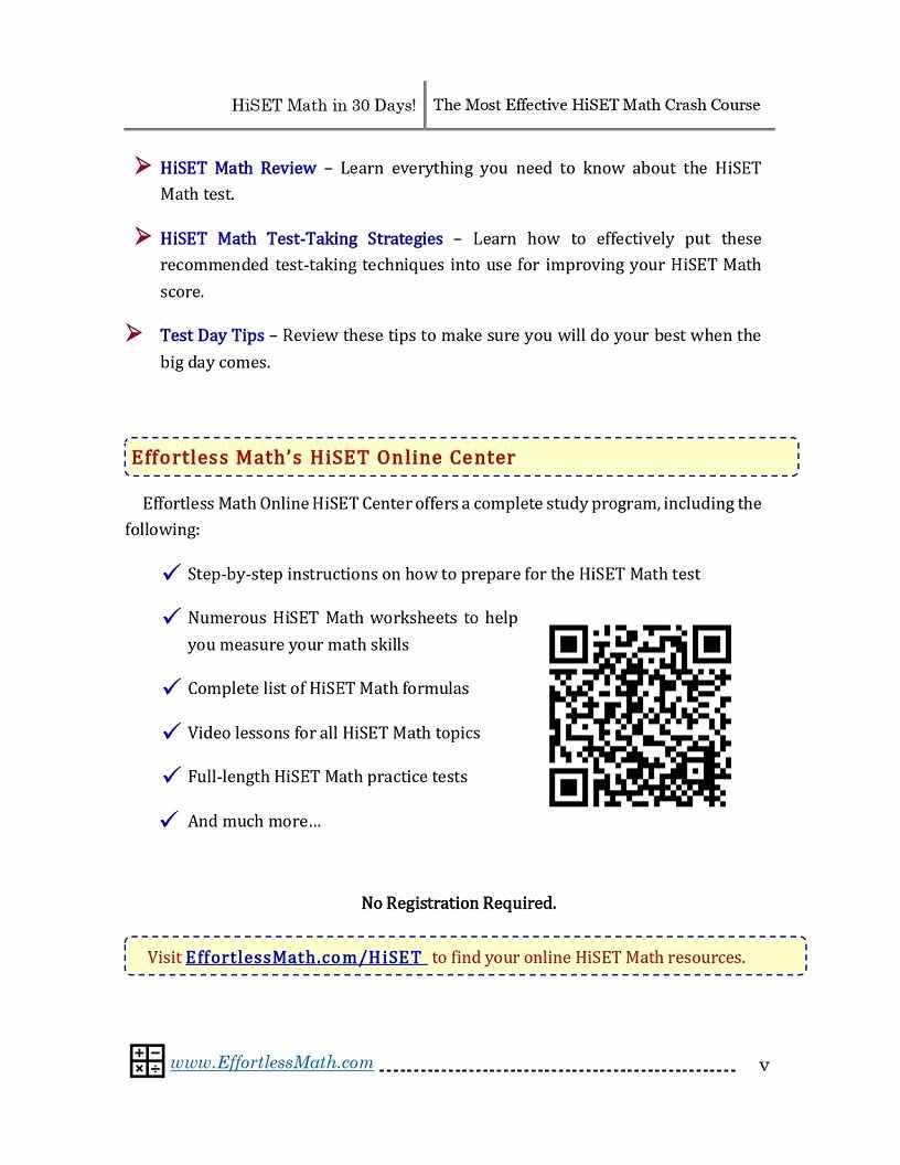 HiSET Math in 30 Days: The Most Effective HiSET Math Crash Course ...