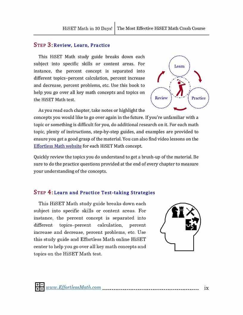 HiSET Math in 30 Days: The Most Effective HiSET Math Crash Course ...