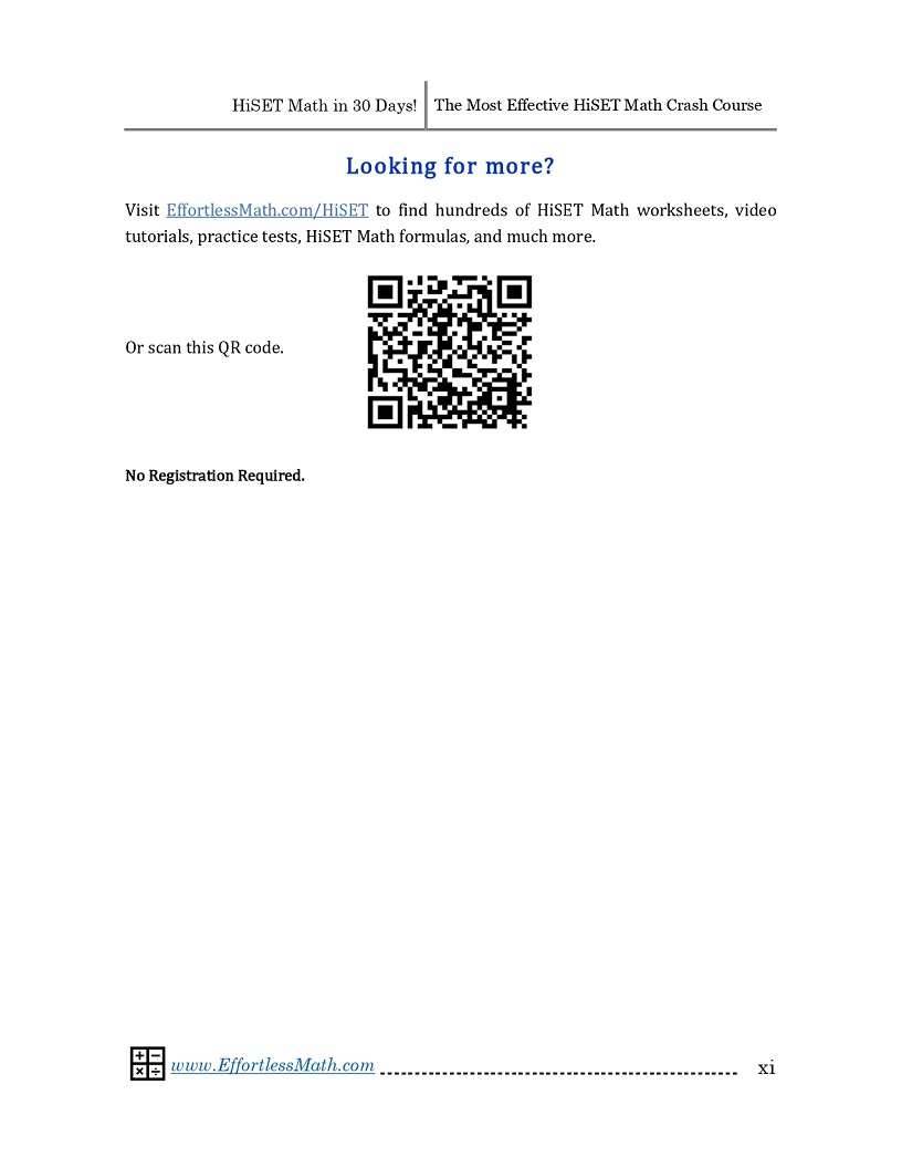 HiSET Math in 30 Days: The Most Effective HiSET Math Crash Course ...