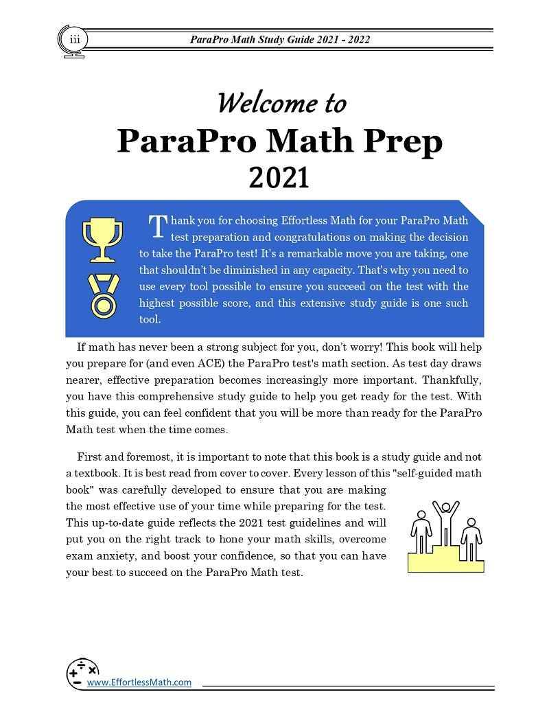 ParaPro Math Study Guide: Step-By-Step Guide to Preparing for the ...