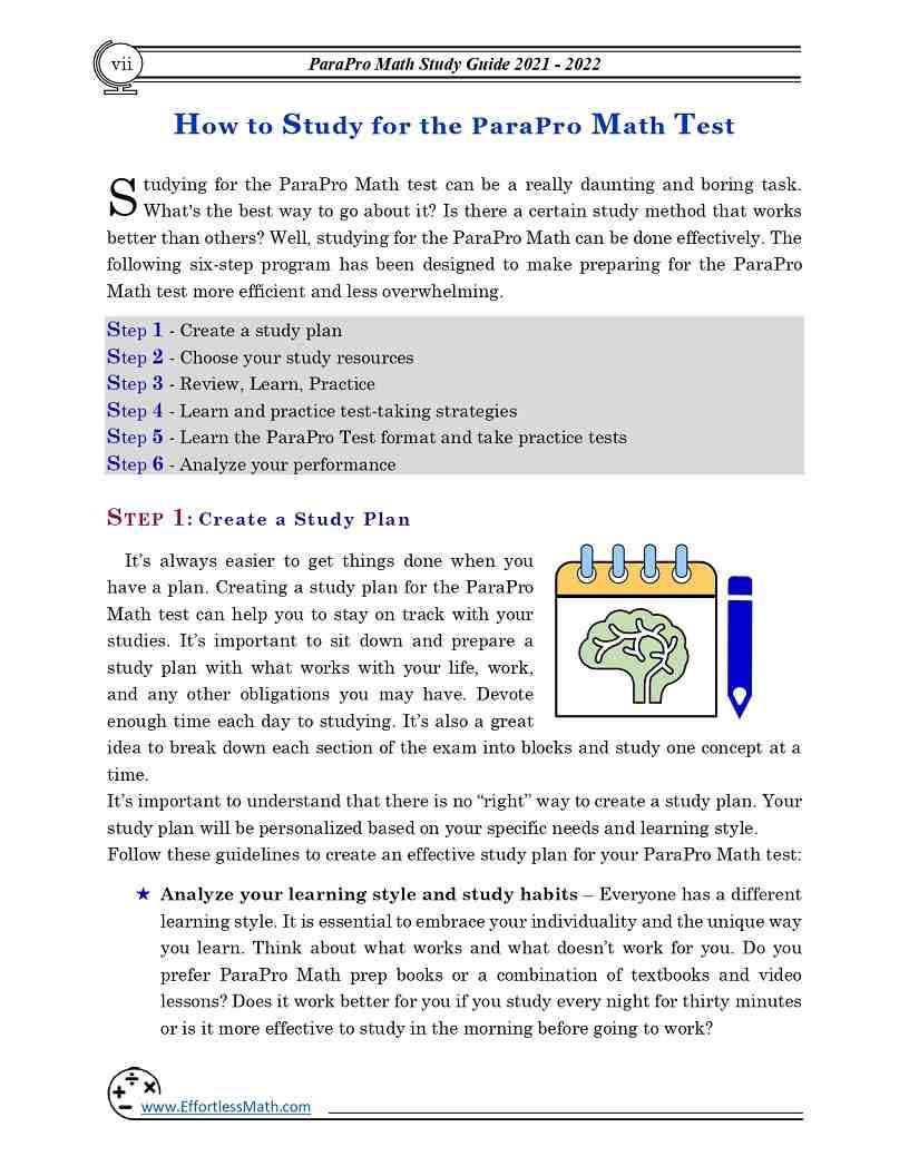 ParaPro Math Study Guide: Step-By-Step Guide to Preparing for the ...