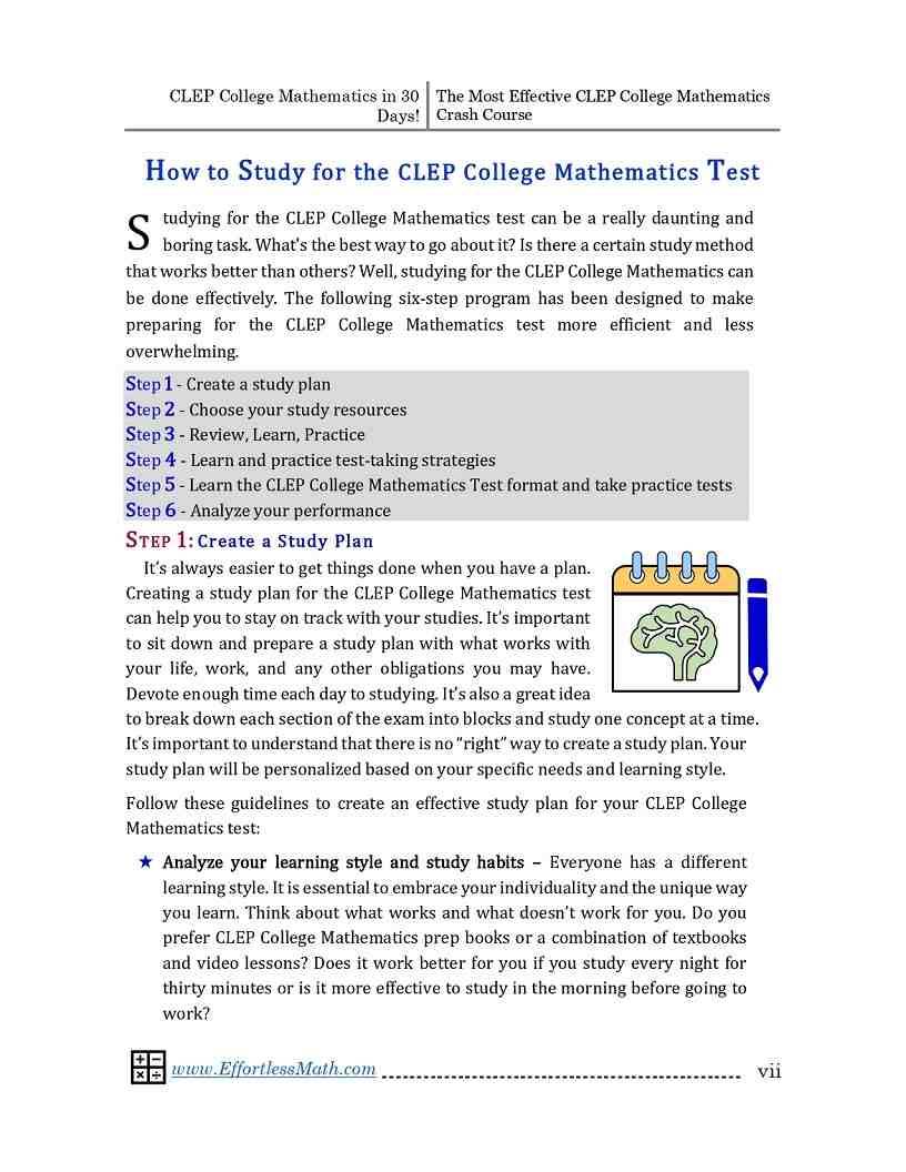 CLEP College Mathematics in 30 Days: The Most Effective CLEP College ... CLEP College Mathematics in 30 Days: The Most Effective CLEP College ...