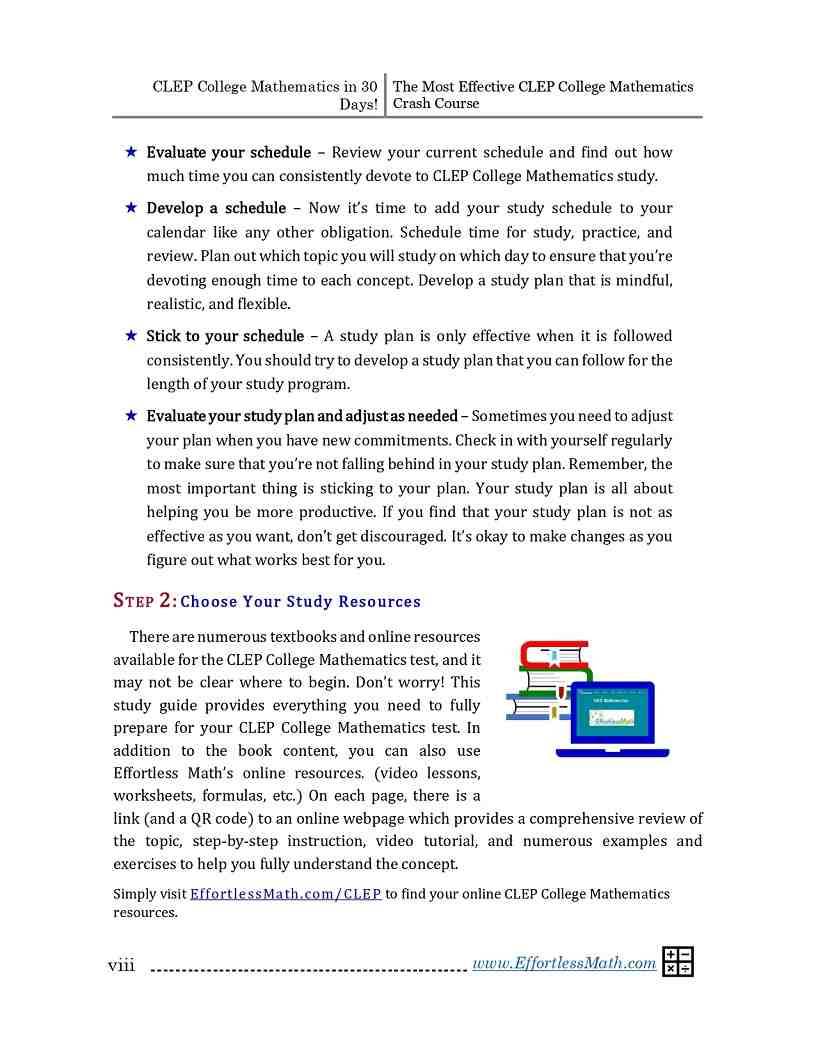 CLEP College Mathematics in 30 Days: The Most Effective CLEP College ... CLEP College Mathematics in 30 Days: The Most Effective CLEP College ...