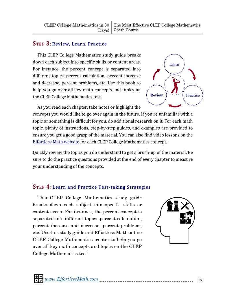 CLEP College Mathematics in 30 Days: The Most Effective CLEP College ...