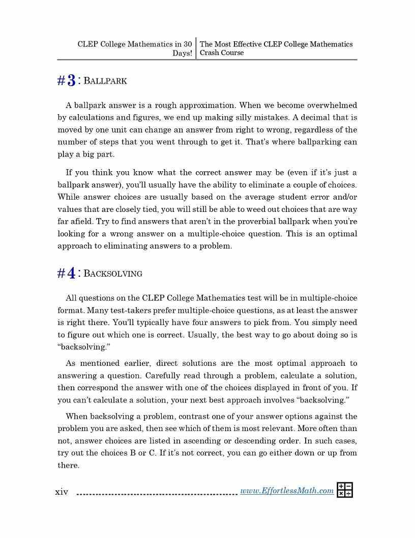 CLEP College Mathematics in 30 Days: The Most Effective CLEP College ...