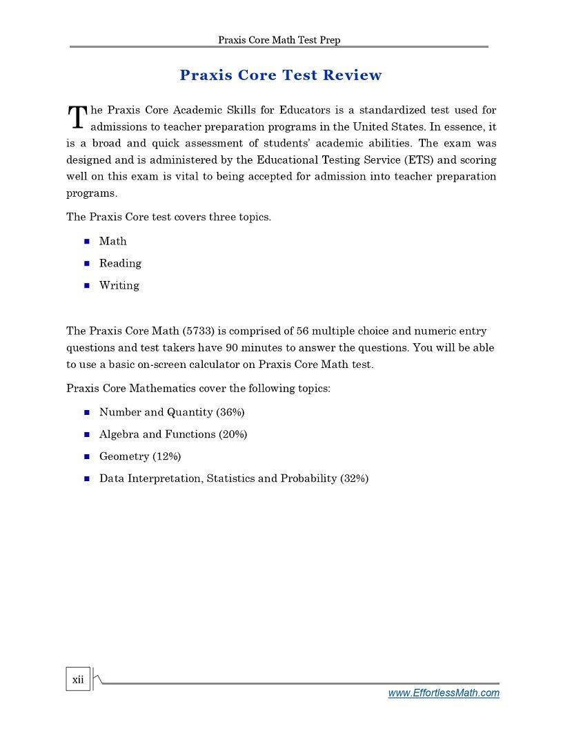 Praxis Core Math Test Prep: The Ultimate Guide to Praxis Core Math + 2 ...