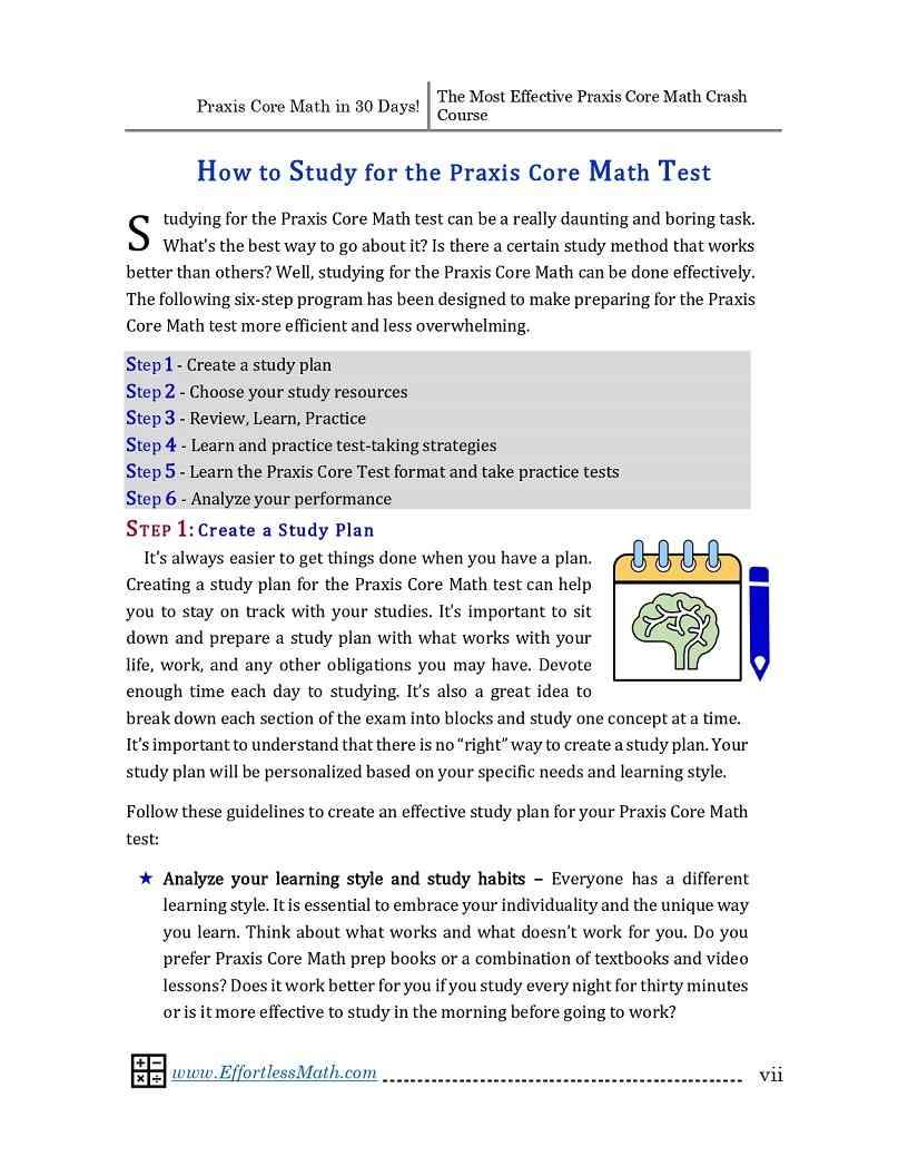 Praxis Core Math in 30 Days: The Most Effective Praxis Core Math Crash ...