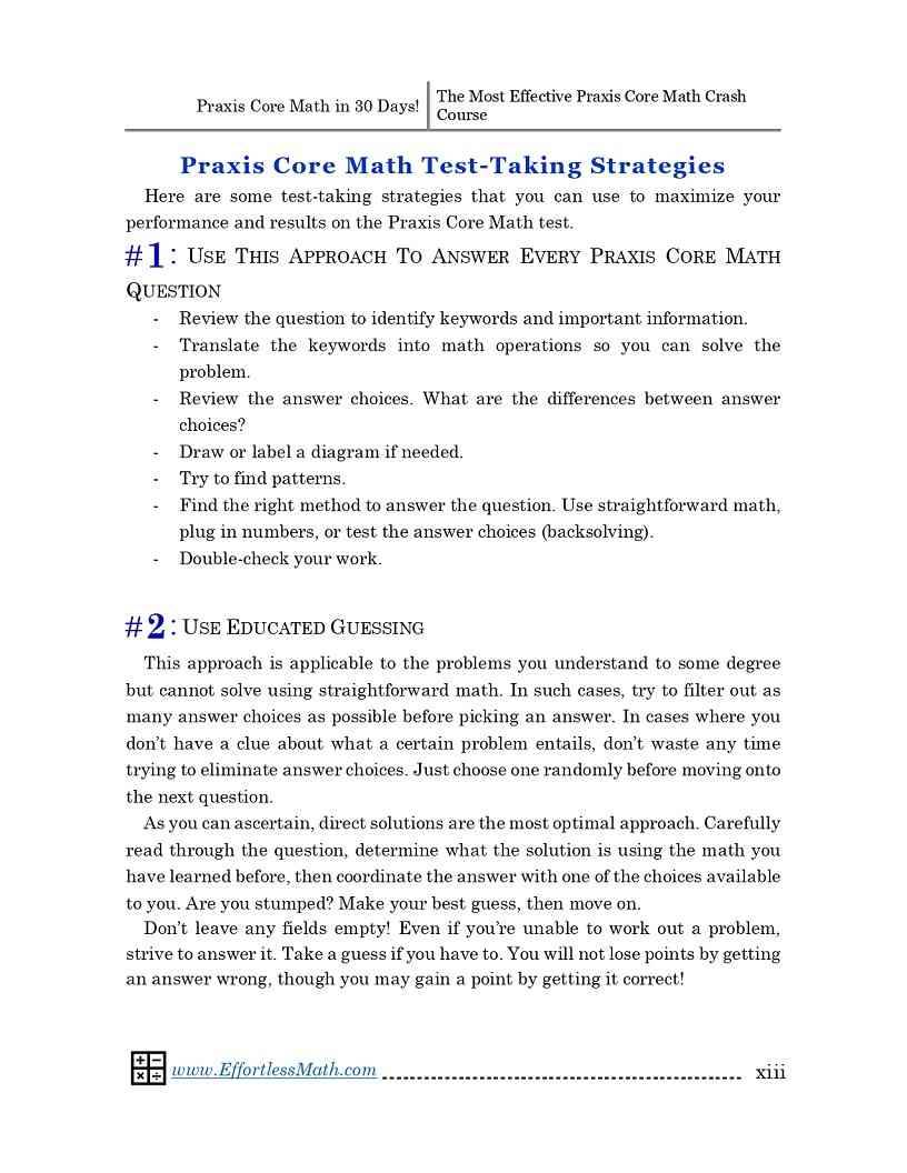 Praxis Core Math in 30 Days: The Most Effective Praxis Core Math Crash ...