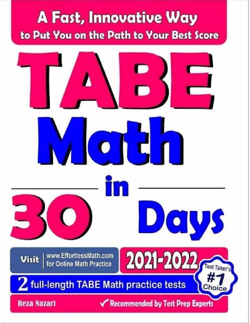 TABE Math in 30 Days: The Most Effective TABE Math Crash Course ...