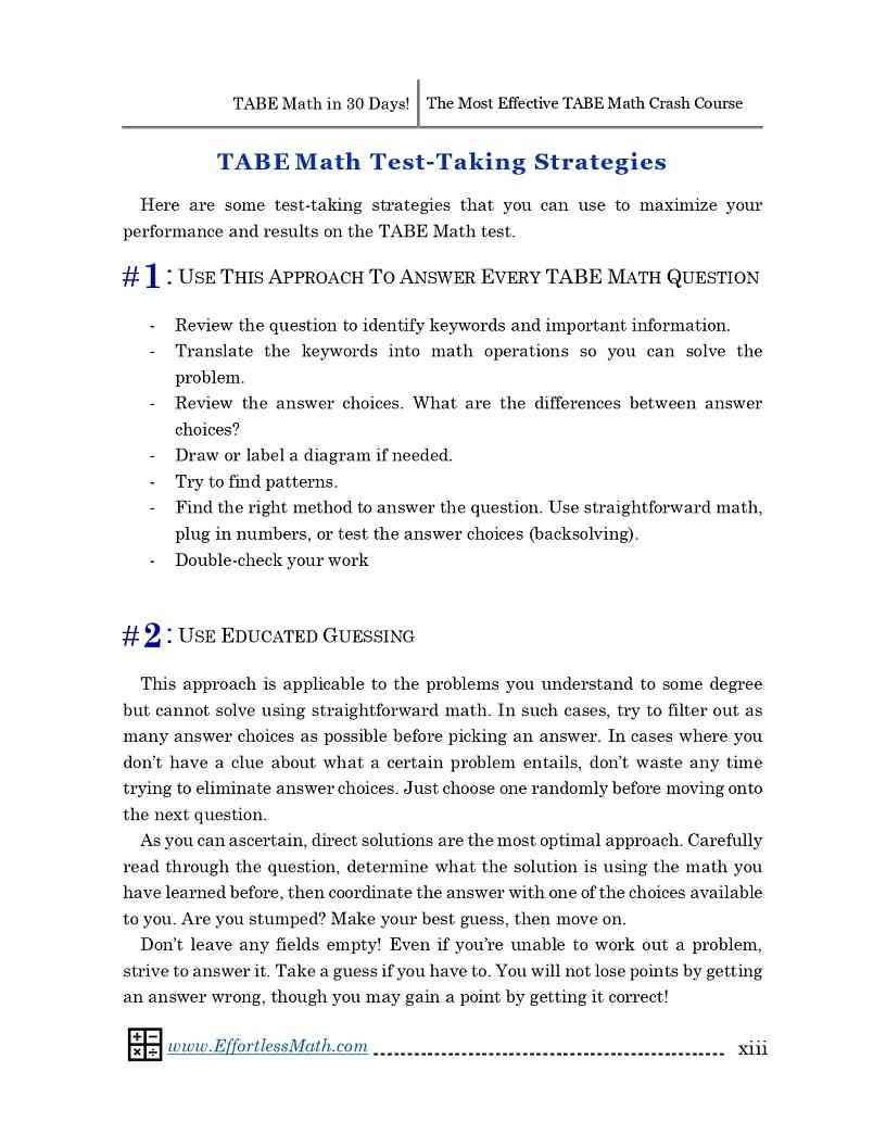 TABE Math in 30 Days: The Most Effective TABE Math Crash Course ...