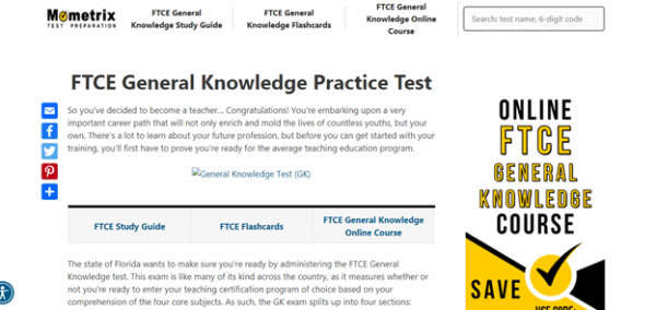 Top Free Websites for FTCE General Knowledge Math Preparation ...