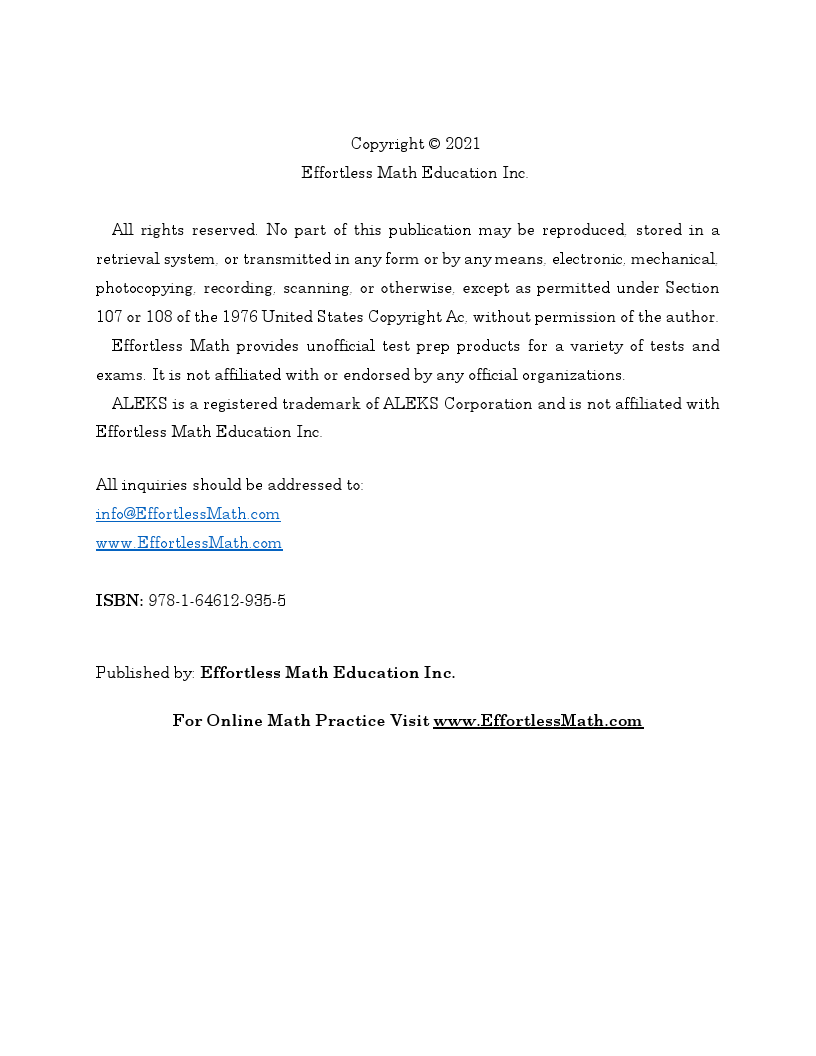 ALEKS Math for Beginners 2024: The Ultimate Step by Step Guide to ...