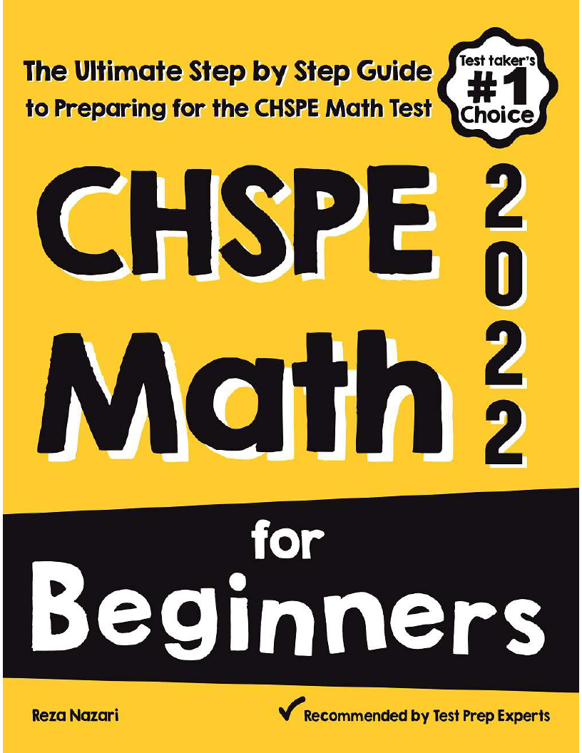 CHSPE Math for Beginners 2024:The Ultimate Step by Step Guide to ...