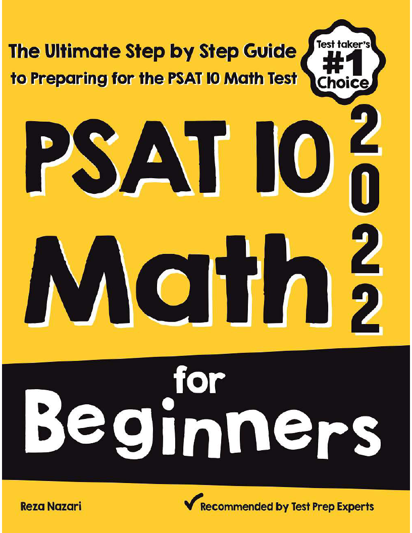 PSAT 10 Math for Beginners 2023: The Ultimate Step by Step Guide to ...