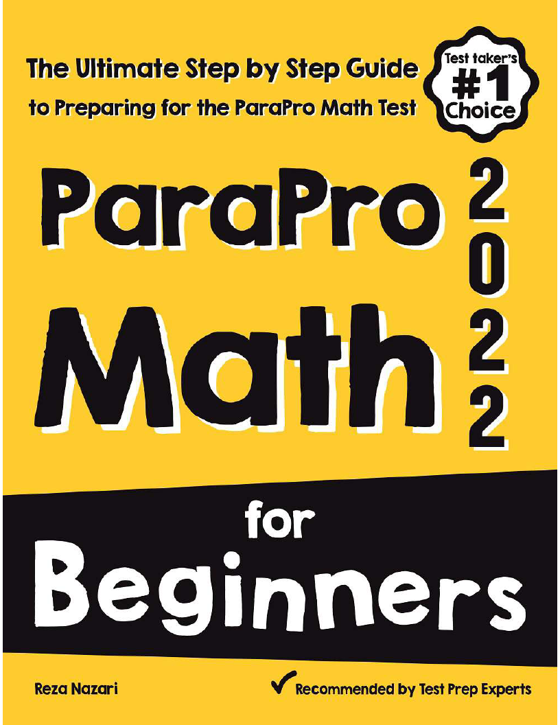 ParaPro Math for Beginners 2024: The Ultimate Step by Step Guide to ...