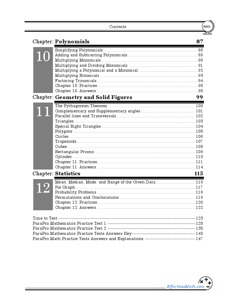 ParaPro Math for Beginners 2024: The Ultimate Step by Step Guide to ...