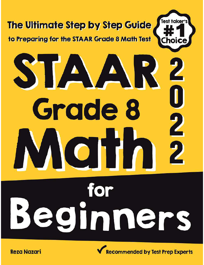 STAAR Grade 8 Math for Beginners 2023: The Ultimate Step by Step Guide ...