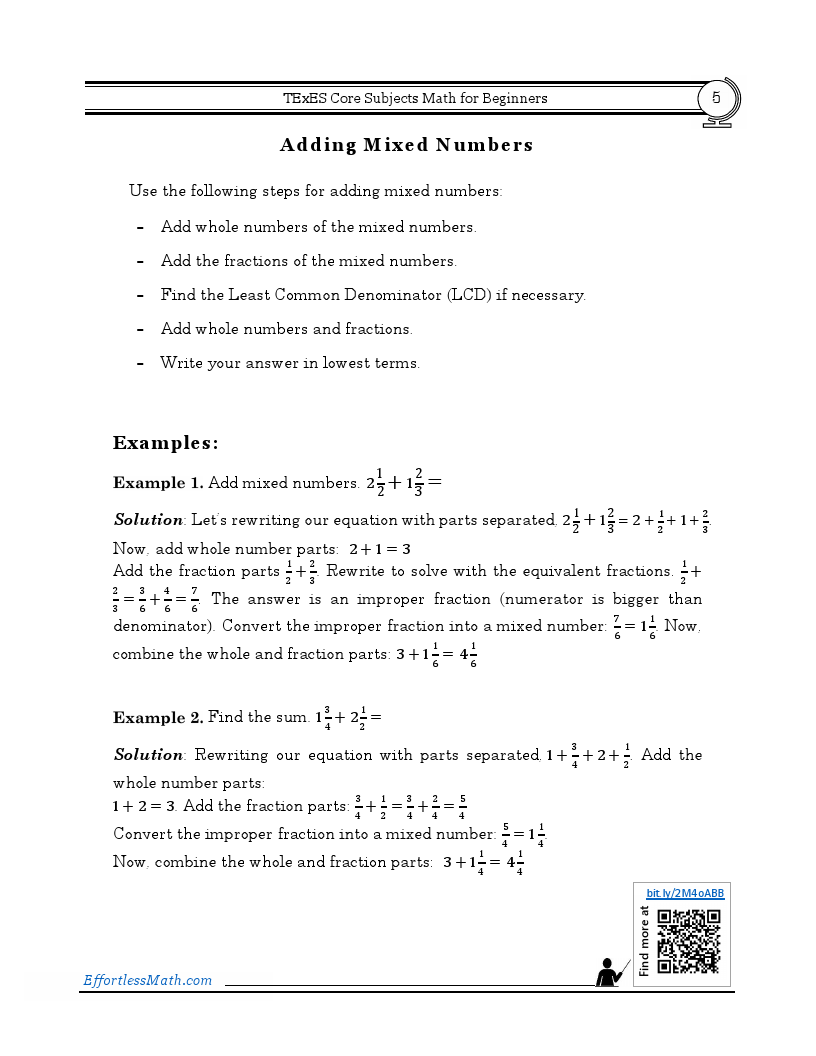 TExES Core Subjects EC-6 MATH For Beginners 2024: The Ultimate Step by ...