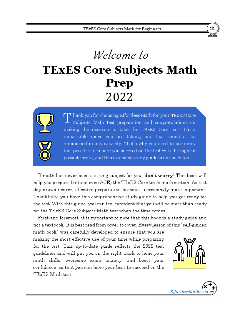 TExES Core Subjects EC-6 MATH For Beginners 2024: The Ultimate Step by ...