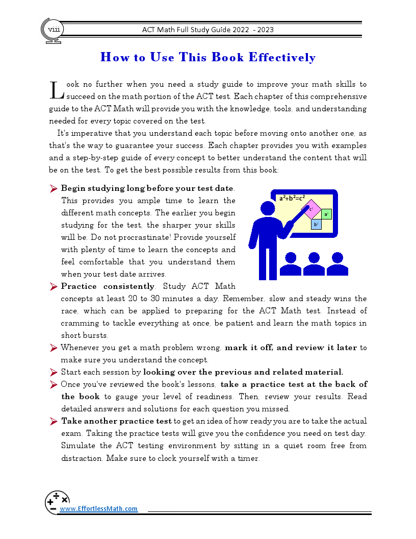 ACT Math Full Study Guide: Comprehensive | Effortless Math