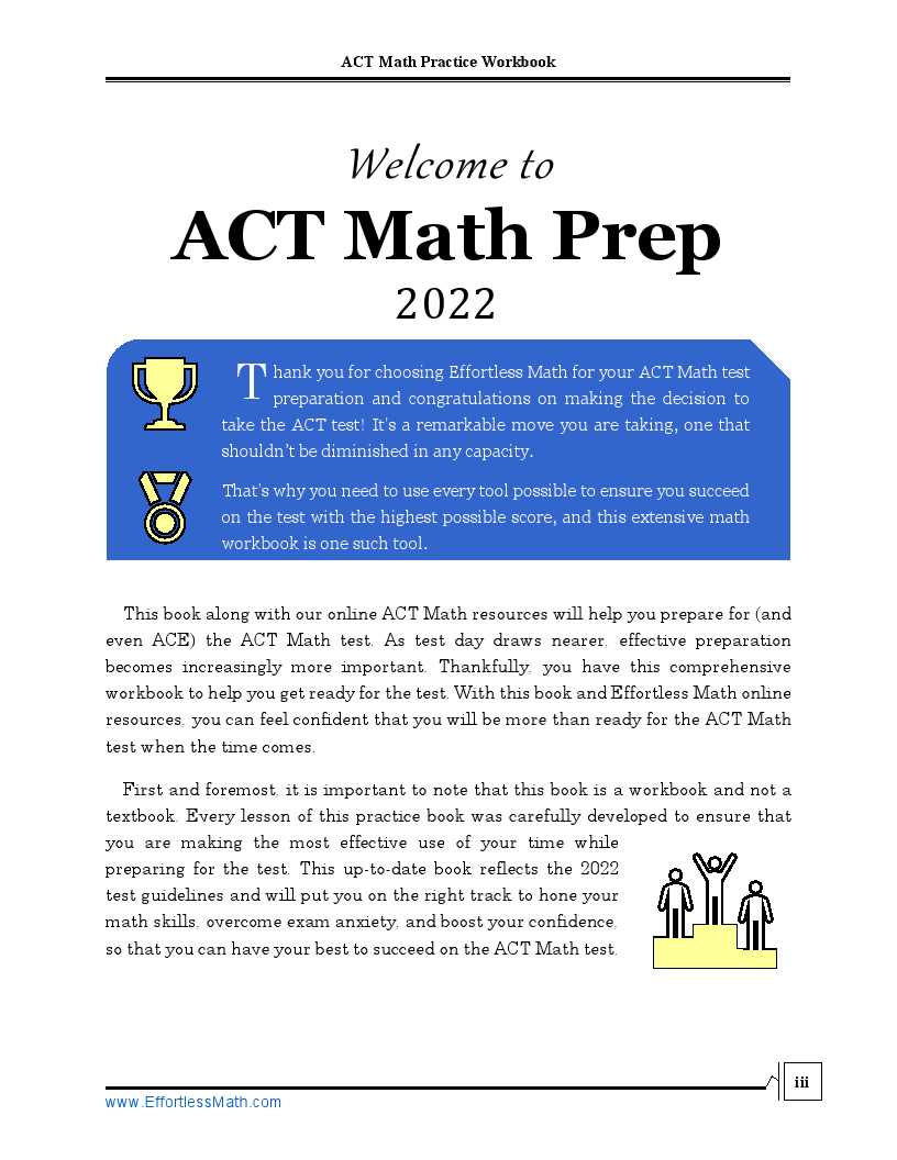 ACT Math Practice Workbook: The Most Comprehensive Review for the Math ...