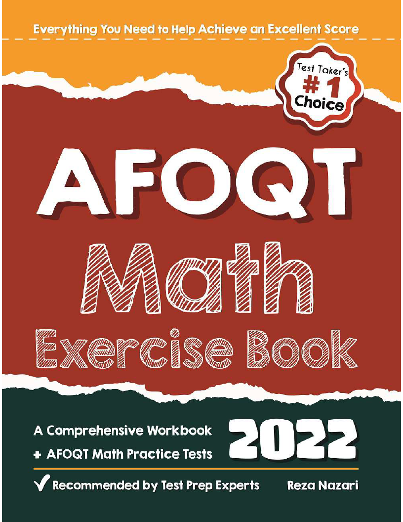 AFOQT Math Exercise Book: A Comprehensive Workbook + AFOQT Math ...