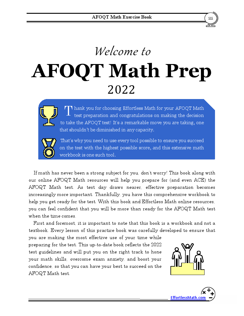 AFOQT Math Exercise Book: A Comprehensive Workbook + AFOQT Math ...