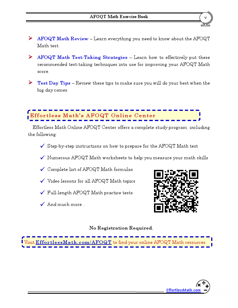 AFOQT Math Exercise Book: A Comprehensive Workbook + AFOQT Math ...