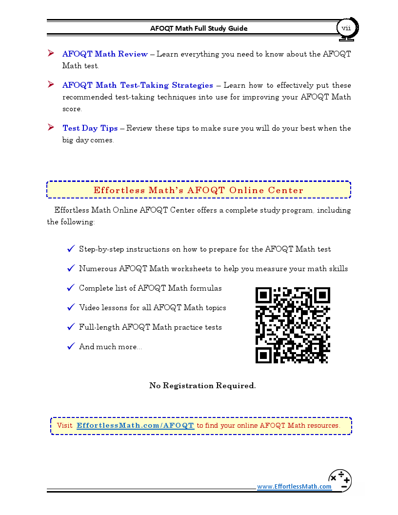 AFOQT Math Full Study Guide: Comprehensive Review + Practice Tests ...