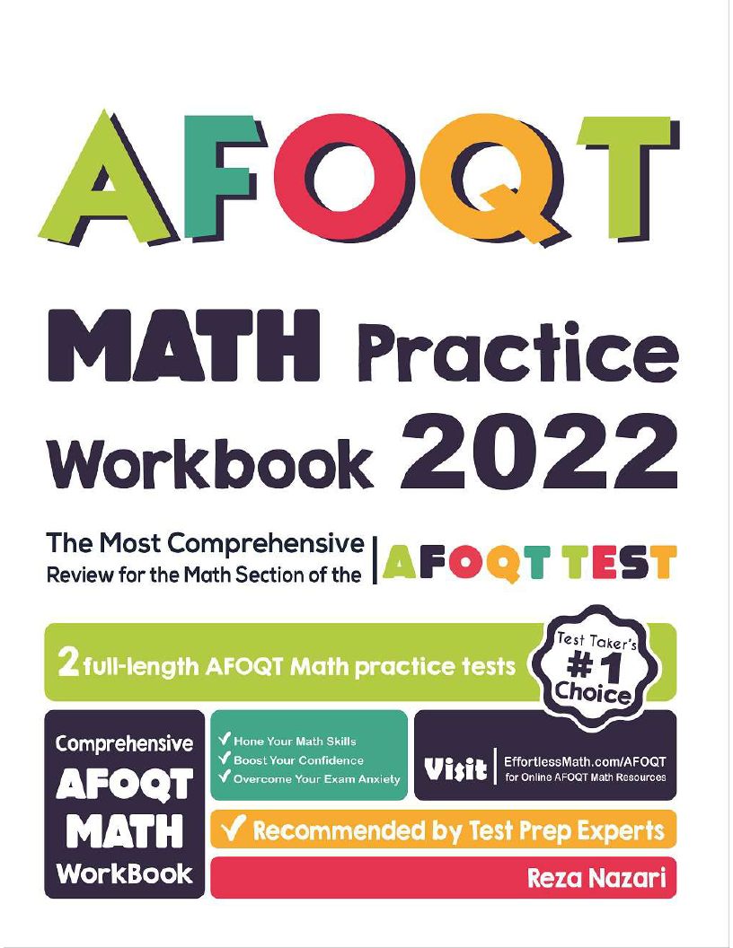 Afoqt Math Practice Workbook The Most Comprehensive Review For The Math Section Of The Afoqt