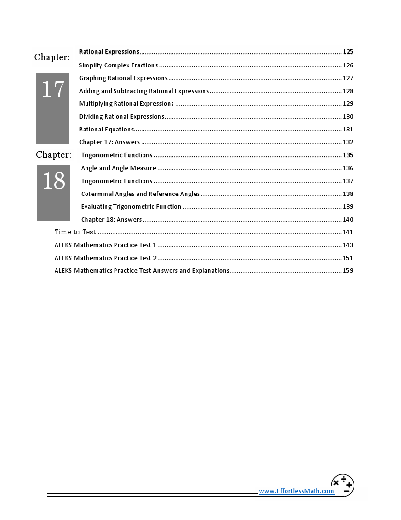 ALEKS Math Full Study Guide: Comprehensive Review + Practice Tests ...