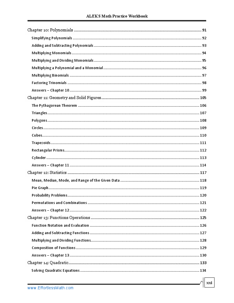 ALEKS Math Practice Workbook: The Most Comprehensive Review for the ...