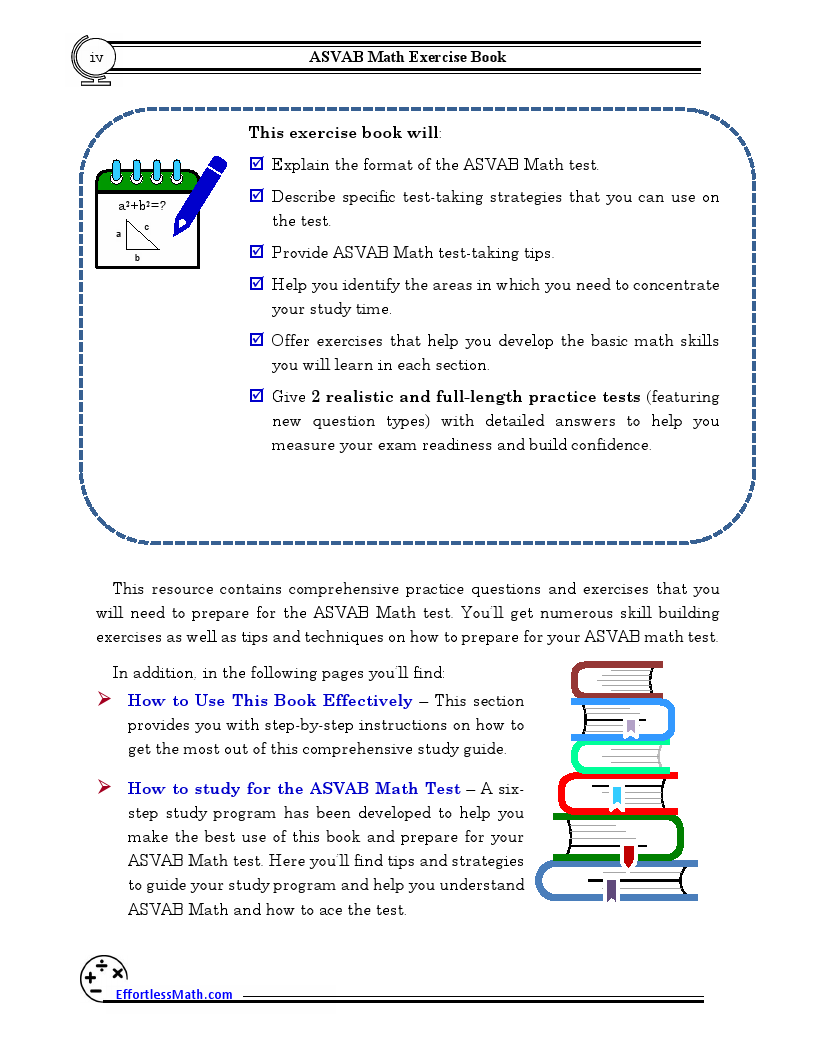 ASVAB Math Exercise Book: A Comprehensive Workbook + ASVAB Math ...