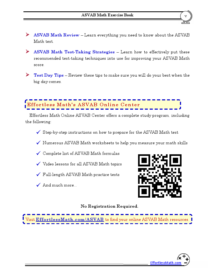 ASVAB Math Exercise Book: A Comprehensive Workbook + ASVAB Math ...
