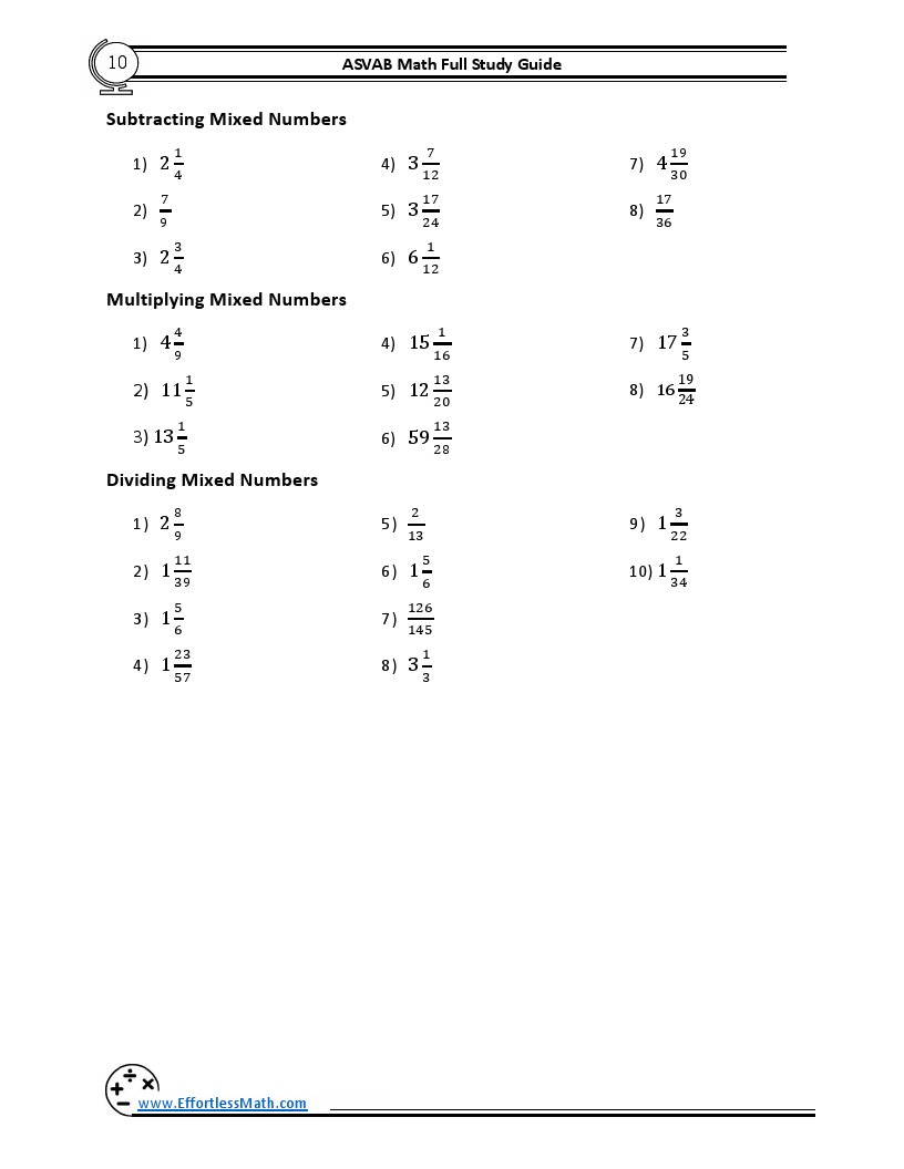 ASVAB Math Full Study Guide: Comprehensive Review + Practice Tests ...