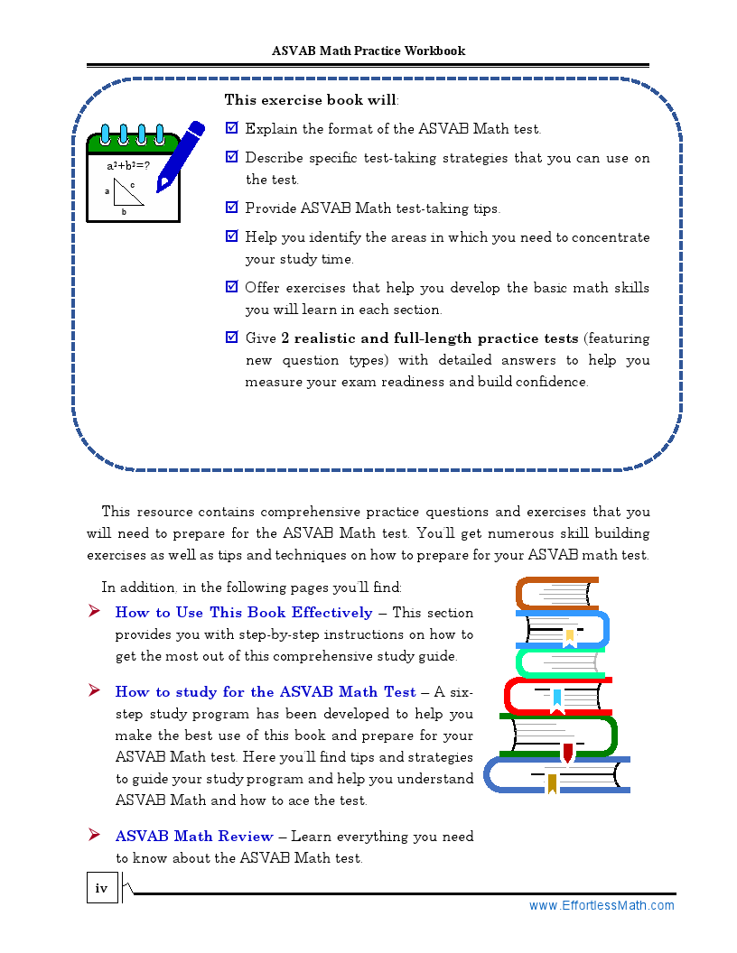 ASVAB Math Practice Workbook: The Most Comprehensive Review for the ...