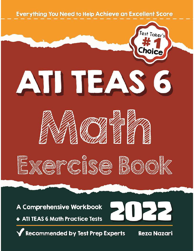 ATI TEAS 6 Math Exercise Book: A Comprehensive Workbook + ATI TEAS 6 ...