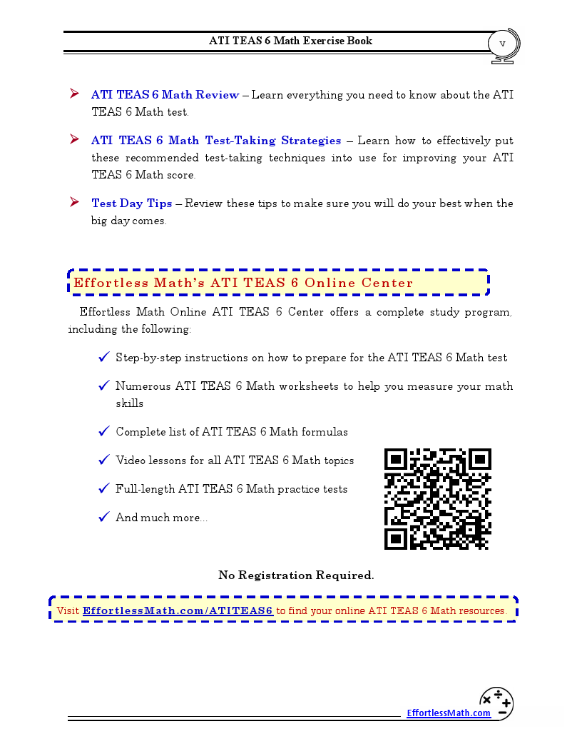 ATI TEAS 6 Math Exercise Book: A Comprehensive Workbook + ATI TEAS 6 ...