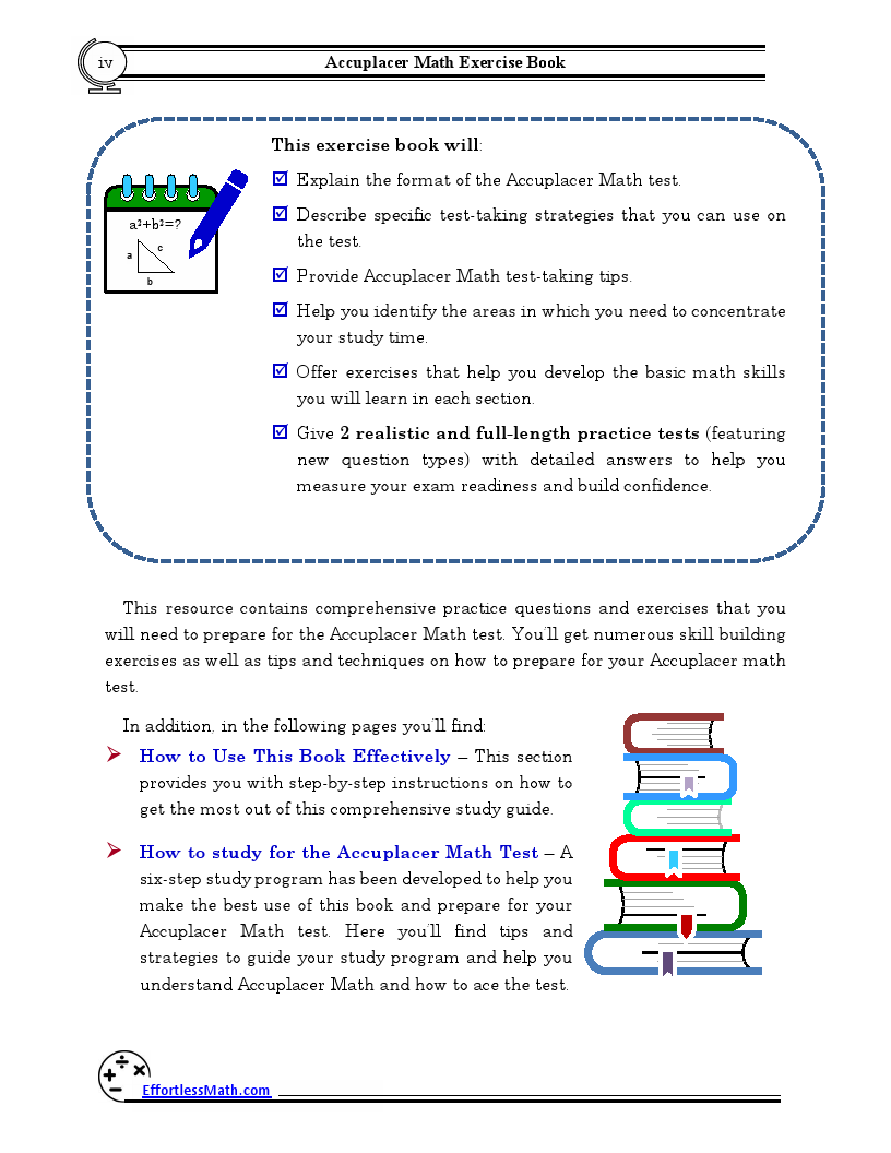 Accuplacer Math Exercise Book: A Comprehensive Workbook + Accuplacer ...