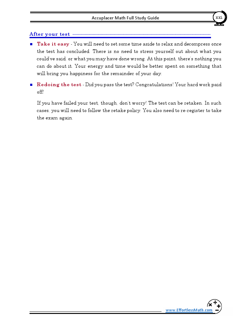 Accuplacer Math Full Study Guide: Comprehensive Review + Practice Tests ...